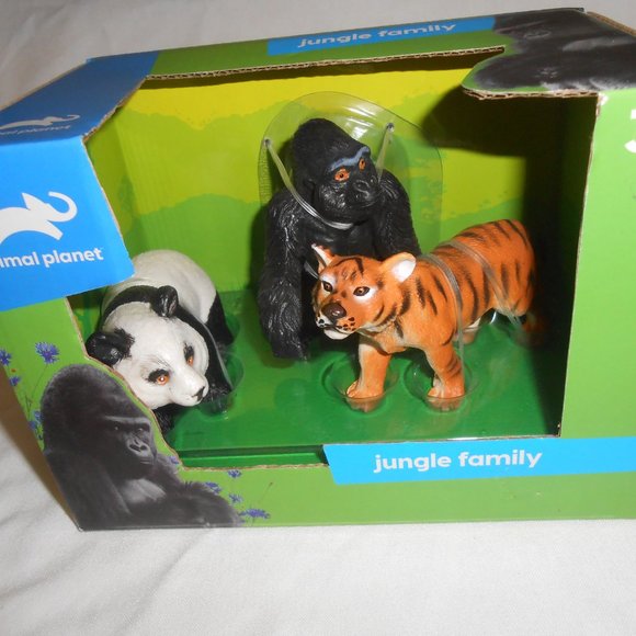 Animal Planet | Toys | New Animal Planet Jungle Family Ages 3 Action Figures Panda Gorilla Tiger ...